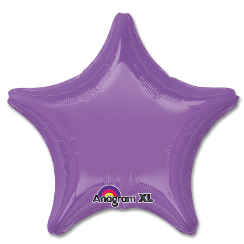 Spring Lilac Solid Color Star Foil Party Balloon 19 Inch Inflated ...